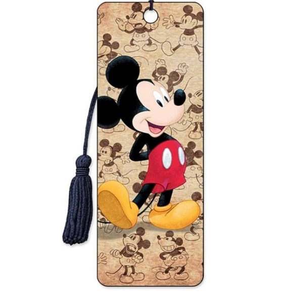 Disney Office Disney Mickey Mouse Bookmark With Tassel Featuring